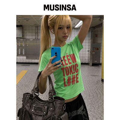 GRAVER 女款 TOXIC 修身短袖T恤 2色 MUSINSA韩国官网直邮进口