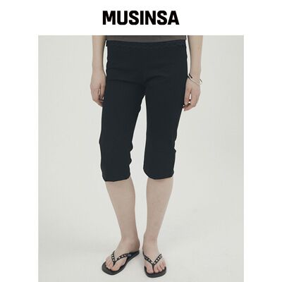 RETRIEVER CLUB JERSEY CAPRI PANTS [黑色] MUS韩国官网直邮进口