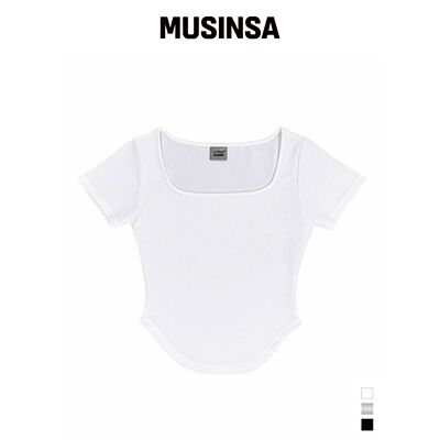UPING [SUPER SOFT TENCEL] n优雅修身方形短袖T韩国官网直邮进口