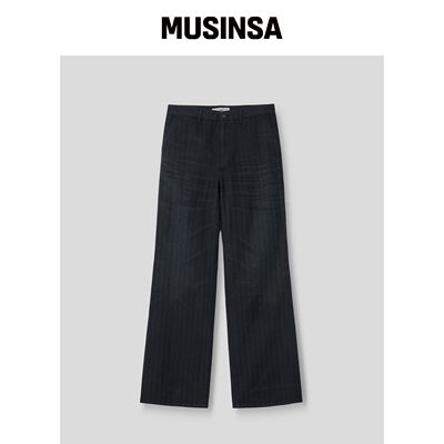MMIC RIDGE 人字纹长裤（藏青色） MUSINSA韩国官网直邮进口