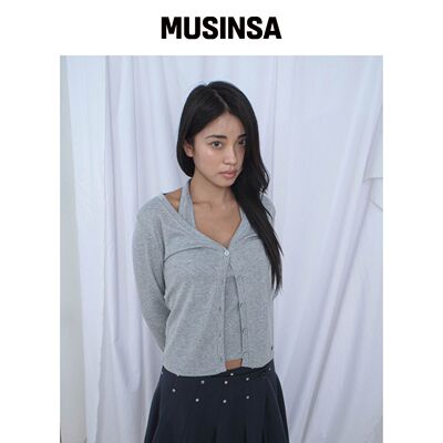 CHICKS 亨利领吊带上衣开衫套装MELAAN MUSINSA韩国官网直邮进口