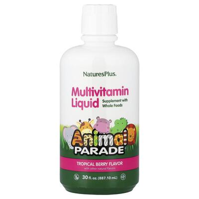 NaturesPlus,Animal Parad液体多维生素热带浆果味