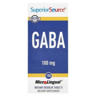 Superior Source,GABA，100 毫克，100 片 MicroLingual® 速溶片