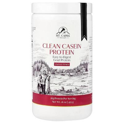 Mt. Capra,Clean Casein Protein, Unsweetened, 16 oz (453 g)