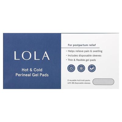 Lola,Hot & Cold Perineal Gel Pads, 2 Pads