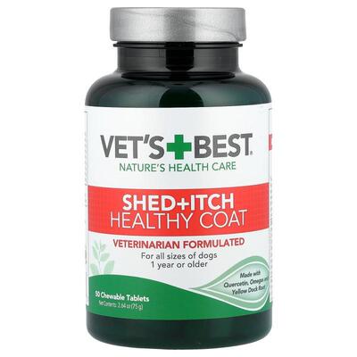 Vets Best,Shed + Itch Healthy Coat, For Dogs, All Sizes, 1 Y