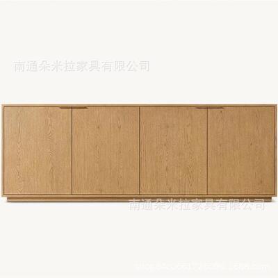 RH美式乡村复古实木餐边柜入户玄关柜家用储物柜收纳柜