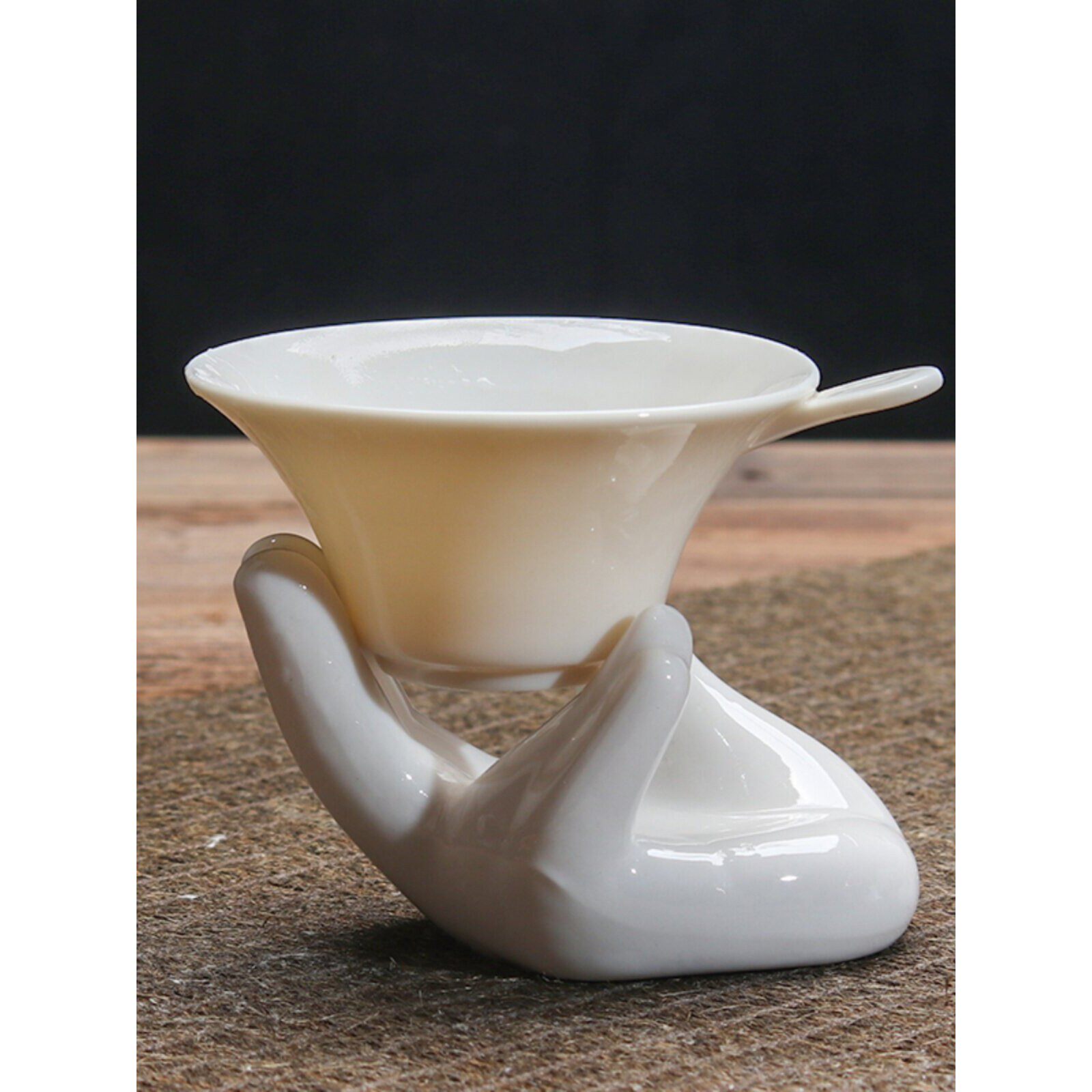 白佛手柑茶漏陶瓷茶过滤器家用茶过滤器便携式功夫茶具茶道配件成