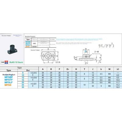 31/32导向轴01支座MFSBF25/MFSTF30/MFSLF10/12/15/16/20/RBN02-D