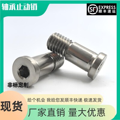 轴承止动销带肩铰链销带肩销轴 固定销制动销BKT02 BGPM6 8 10 12