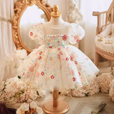 2026新款一周岁女宝宝礼服儿童生日欧美公主裙批发Princes