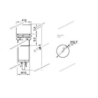 D10-3指示灯信号灯开孔HDN直径10MM电源 6V1X242VV110V220V