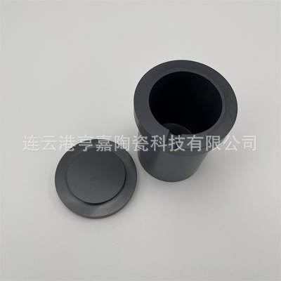 耐磨耐高温 黑色氮化硅陶瓷坩埚 Si3N4黑色陶瓷熔融坩埚