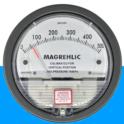 德威尔型压差表TE2000系列0-60/500pa1kpa压差计Magnehelic压差计