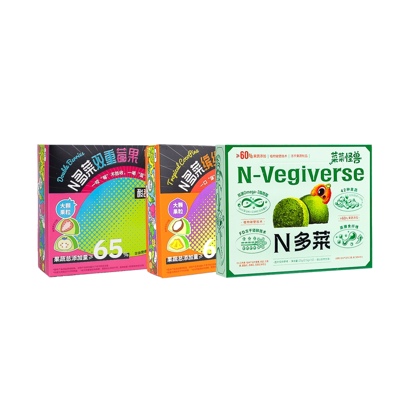 【U先】菜菜怪兽冻干果蔬脆高膳食纤维代餐饱腹果蔬即食蔬菜干