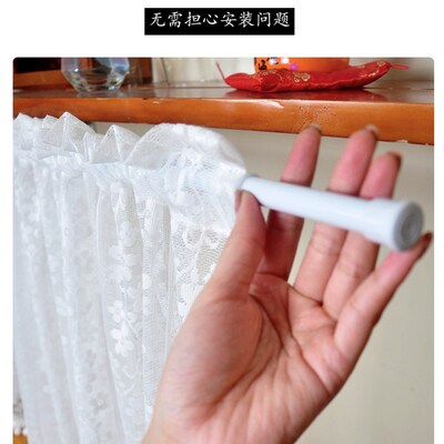 蕾丝门帘洗衣机柜子遮挡帘遮挡帘穿杆免打孔柜帘半帘短帘遮丑帘