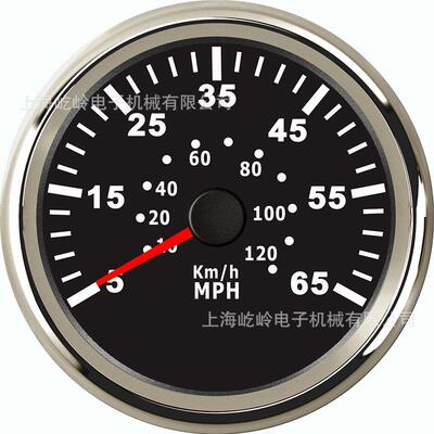 85mm指针气压式速度表 35MPH 55MPH 65MPH 船只改装通用仪表