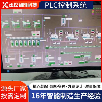 PLC控制系统 水处理控制系统 组态画面 上位机 监控画面