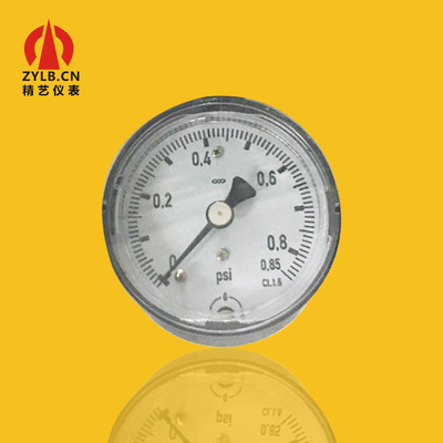 中山供应轴向膜盒压力表微压表铁壳 YE-60Z 0.85PSI G1/4工厂直批