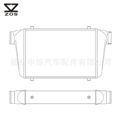 290.5*450*68.5mm通用型定制涡轮汽车改装板翅式全铝中冷器散热器