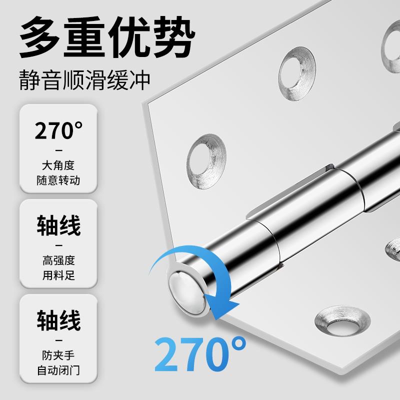 门合页隐形不锈钢迷你铰链折叠柜门橱柜衣柜木门荷叶静音五金大全