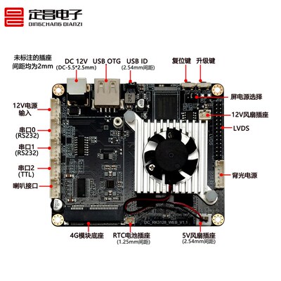 RK3128开发板安卓Linux智能柜售货机环保袋机商显广告机工控主板