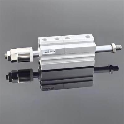 超薄型增压气缸SDATJ20X40X63X100X25双行程多位置可调节行程外牙
