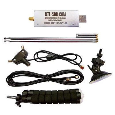 RTL-SDR V3 R820T2 TCXO 原装进口软体无线电宽频超短波sdr接收机