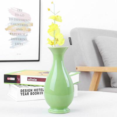 nsi风色釉美人陶瓷小花瓶级感摆件客厅插花摆粉色设郁金香高鲜花