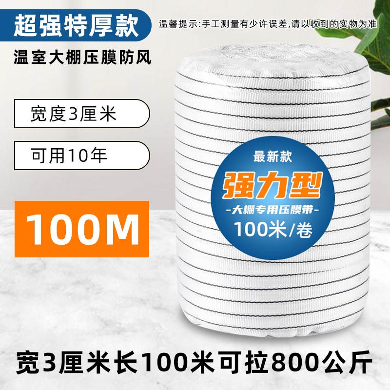 大棚专用压膜绳压膜带压膜线抗老化白色加厚涤纶压膜线包邮