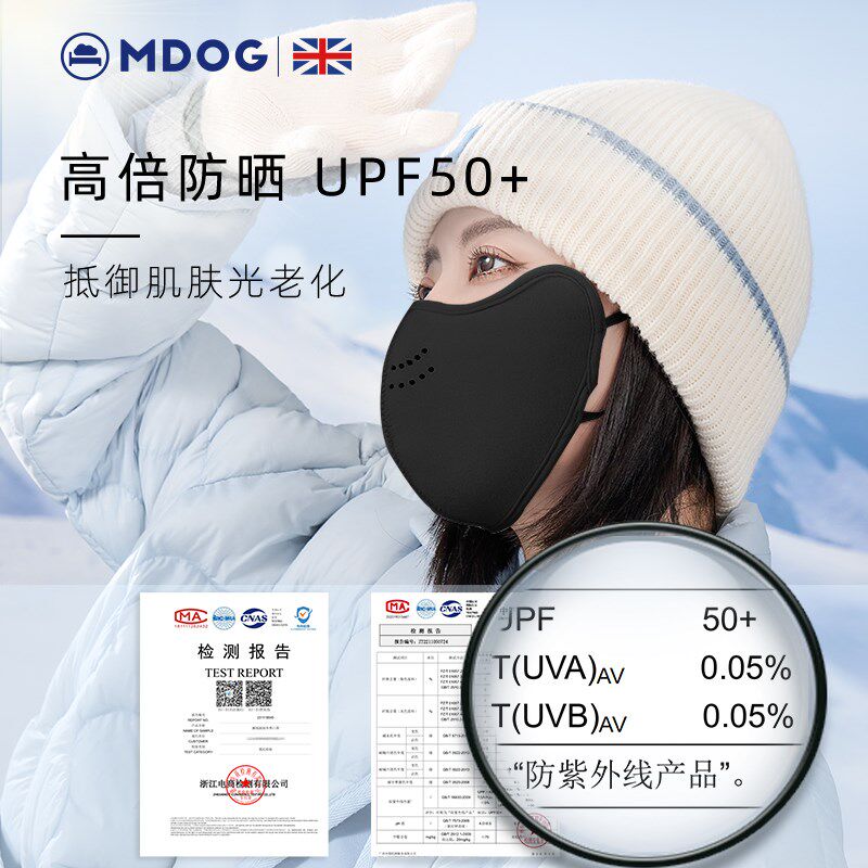 洞洞保暖口罩高颜值女秋冬季加绒防寒防风防尘冬天骑行防晒面罩男