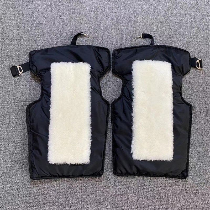 真皮羊毛冬季保暖护膝盖电动摩托车护腿加厚防寒骑车挡风保暖防水