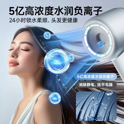 PLUZZ迷你高速吹风机家用负离子护发大风力速干便携小电吹风送礼
