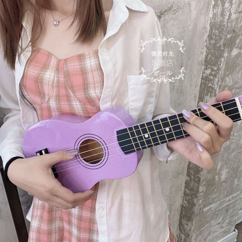 ukulele香芋紫色木质初学者入门尤克里里21寸23寸小吉他乌克丽丽