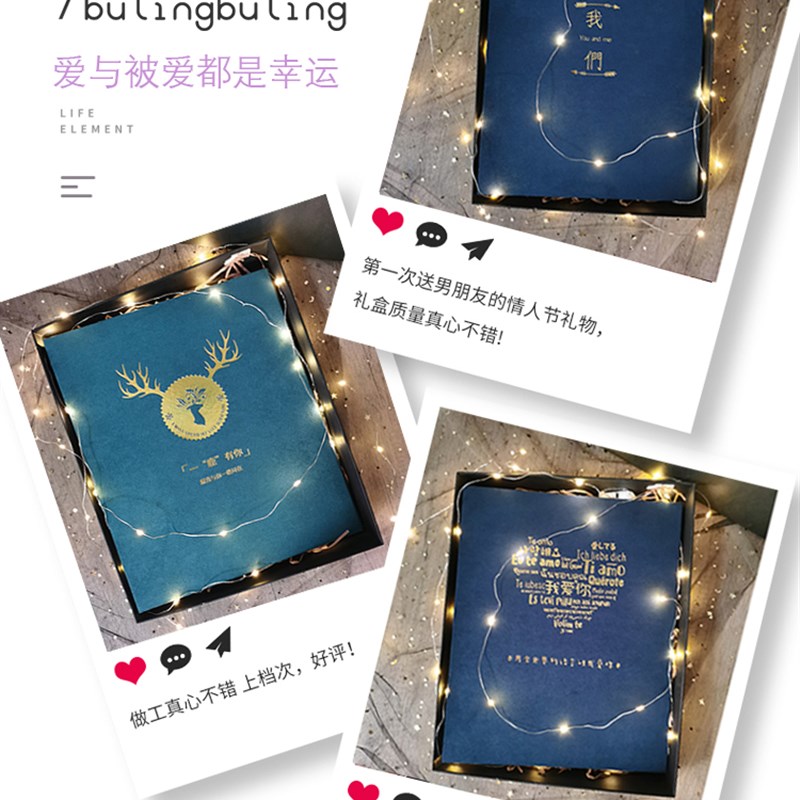 【非卡片】可以装A4生日卡片-贺卡的相册收纳册风礼盒
