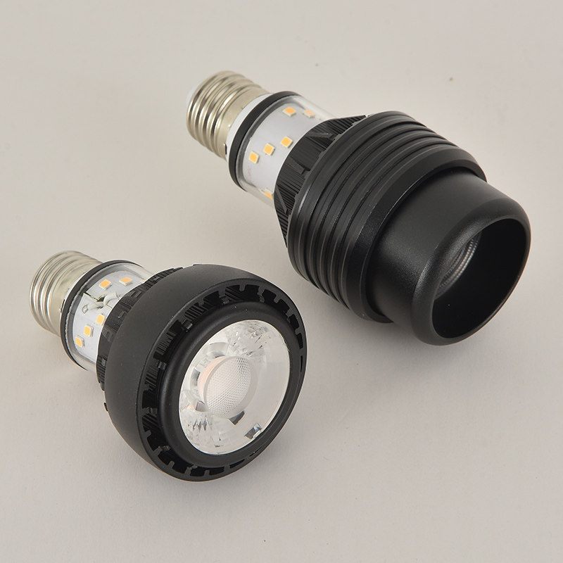调焦e27螺口led射灯杯cob餐饮餐厅筒灯超亮侧面发光暖黄聚光灯泡