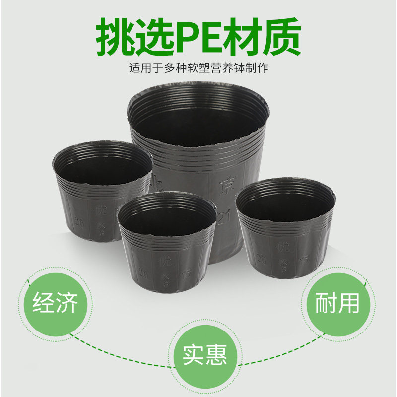 一次性花盆双色育苗盆异性营养钵黑色加厚袋穴盘种植盘大号杯塑料