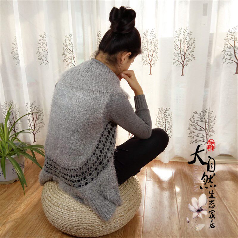 非遗工艺草编蒲团坐垫加厚圆形茶道藤编榻榻米垫瑜伽打坐禅修坐墩