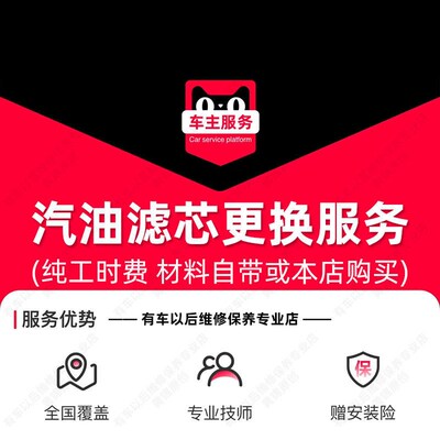 【内置】汽油滤芯更换服务 工时费 汽车配件安装服务