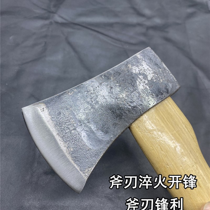 纯钢锻打斧子斧头户外露营斧轻便手斧锋利家用斧子淬火木工斧手斧