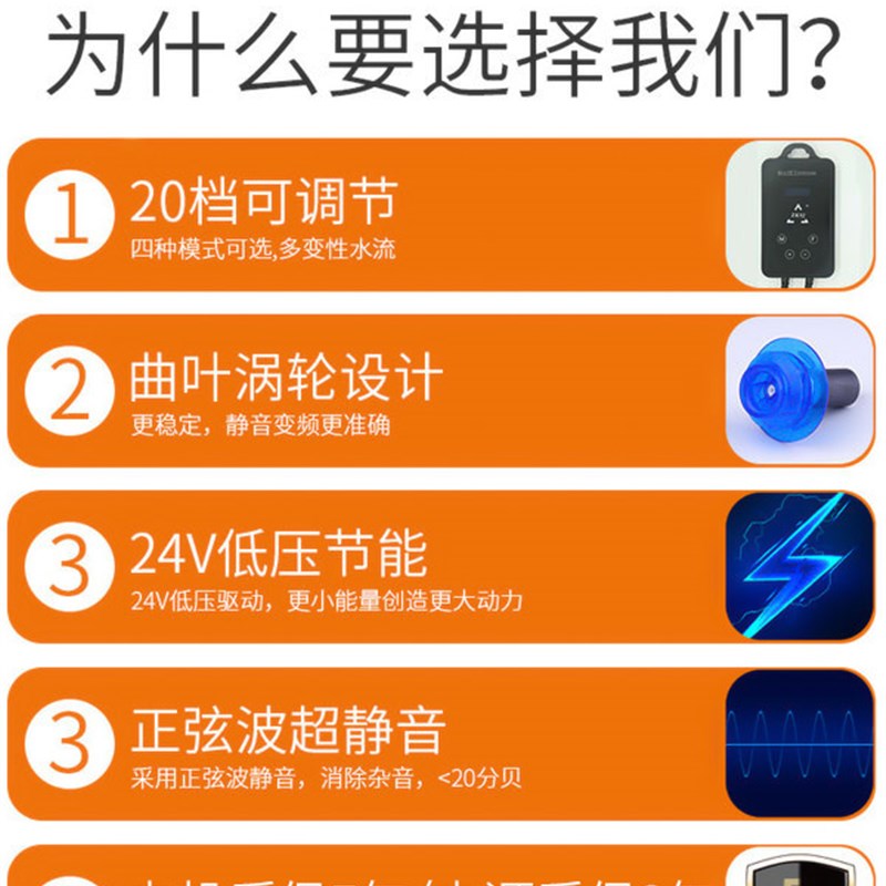 中科鱼缸变频水泵静音鱼缸潜水泵大流量鱼池泵水陆两用鱼缸过滤泵