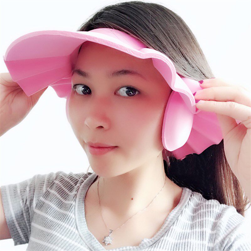 爱在此刻儿童洗头帽防水护耳宝宝洗发帽加厚成人老人可用洗头神器