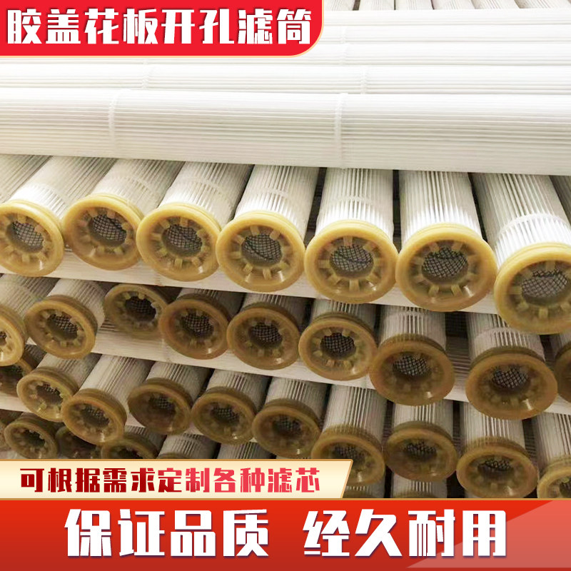 替代布袋工业除尘滤芯钢厂电厂花板开孔拒油水覆膜阻燃防静电滤筒