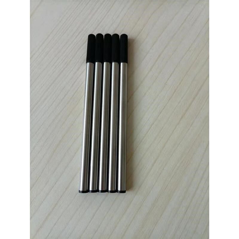 通用宝珠笔直插式替芯金属走珠中水性黑色签字笔芯全长11cm