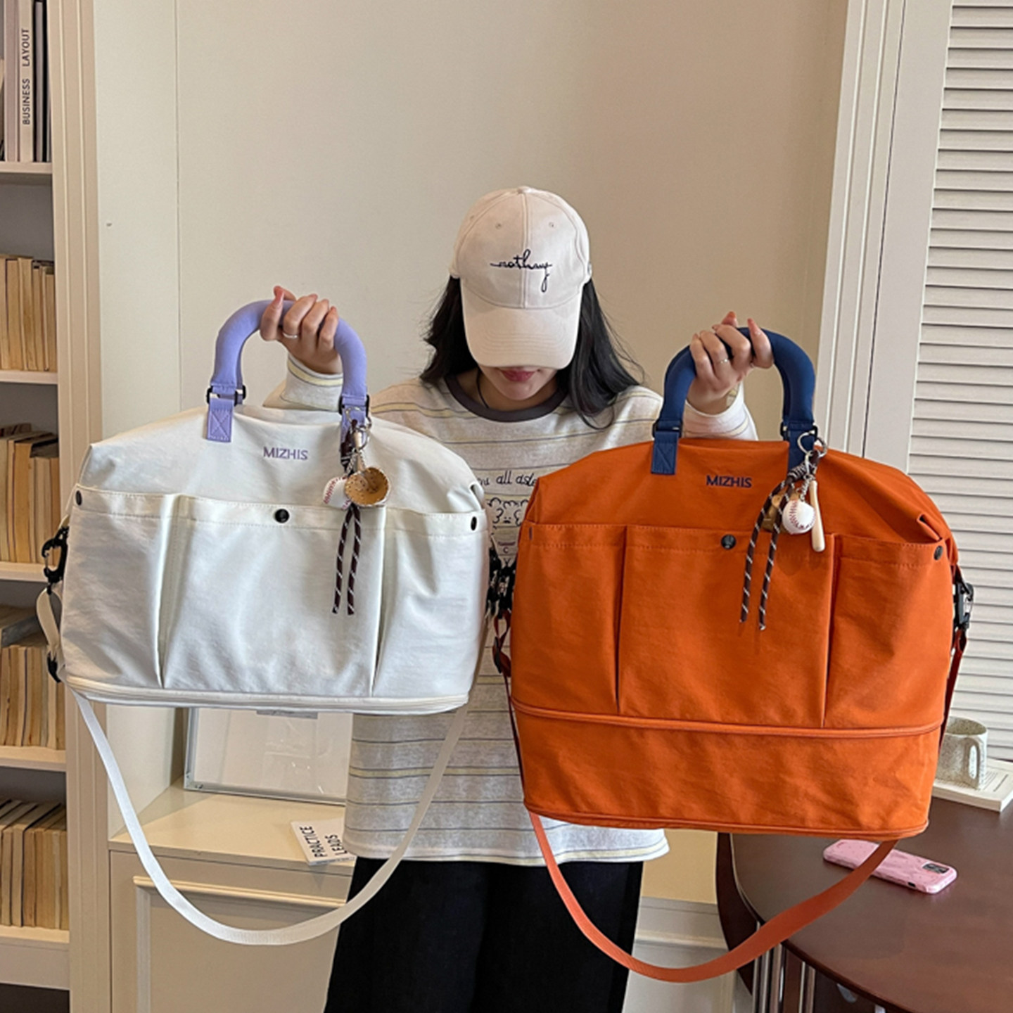 大容量旅行袋女干湿分离健身包出差可套拉杆短途旅行斜挎单肩包男