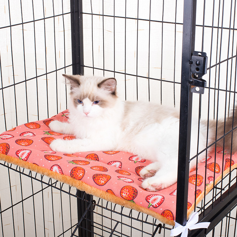 宠物睡垫猫咪睡觉用猫垫猫笼平台垫子固定冬季保暖毛毯子狗笼脚垫