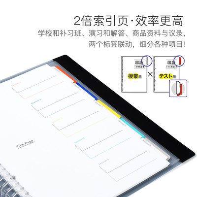 美橙文具Maruman满乐文session可拆卸活页本B5大容量笔记本学生