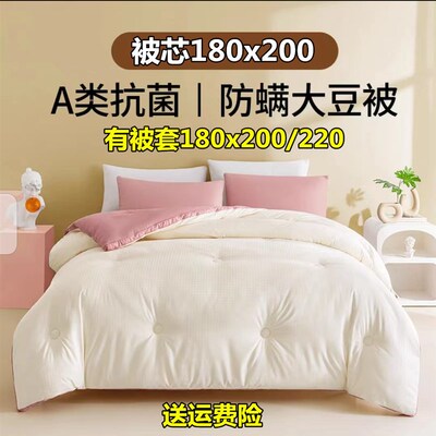 180x200大豆纤维冬被保暖1.8x2.0被子被芯单人1.6加厚春秋160x210