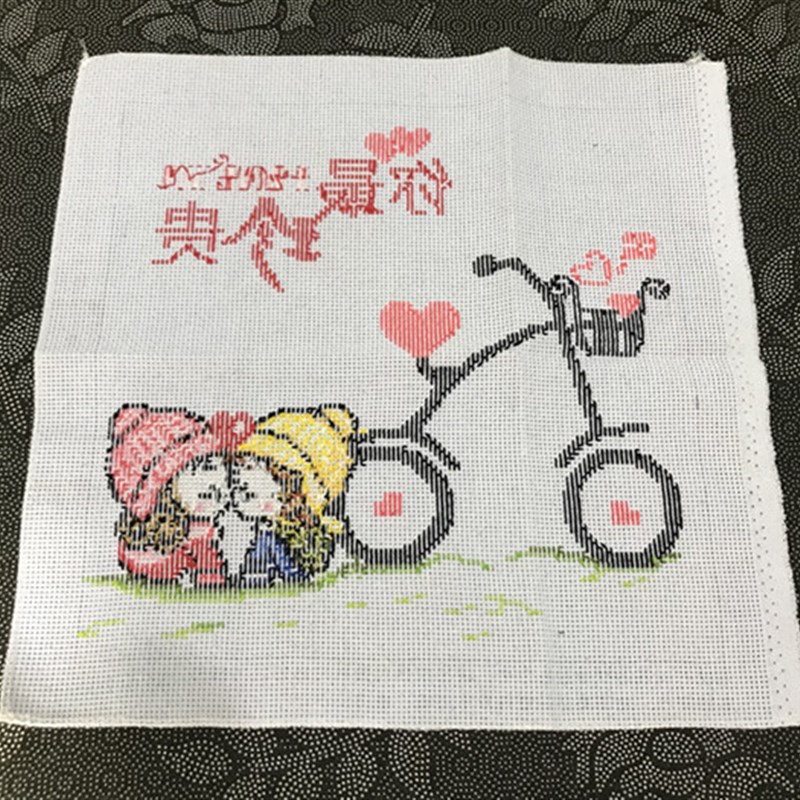纯手工十字绣成品现代家居客厅卧室新婚结婚单车情侣你最珍贵包邮
