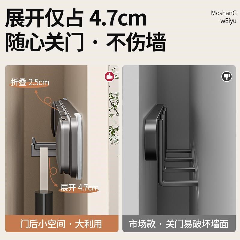 门后挂衣架墙上壁挂免打孔吸盘挂钩强力承重厨房卫生文化创意餐具